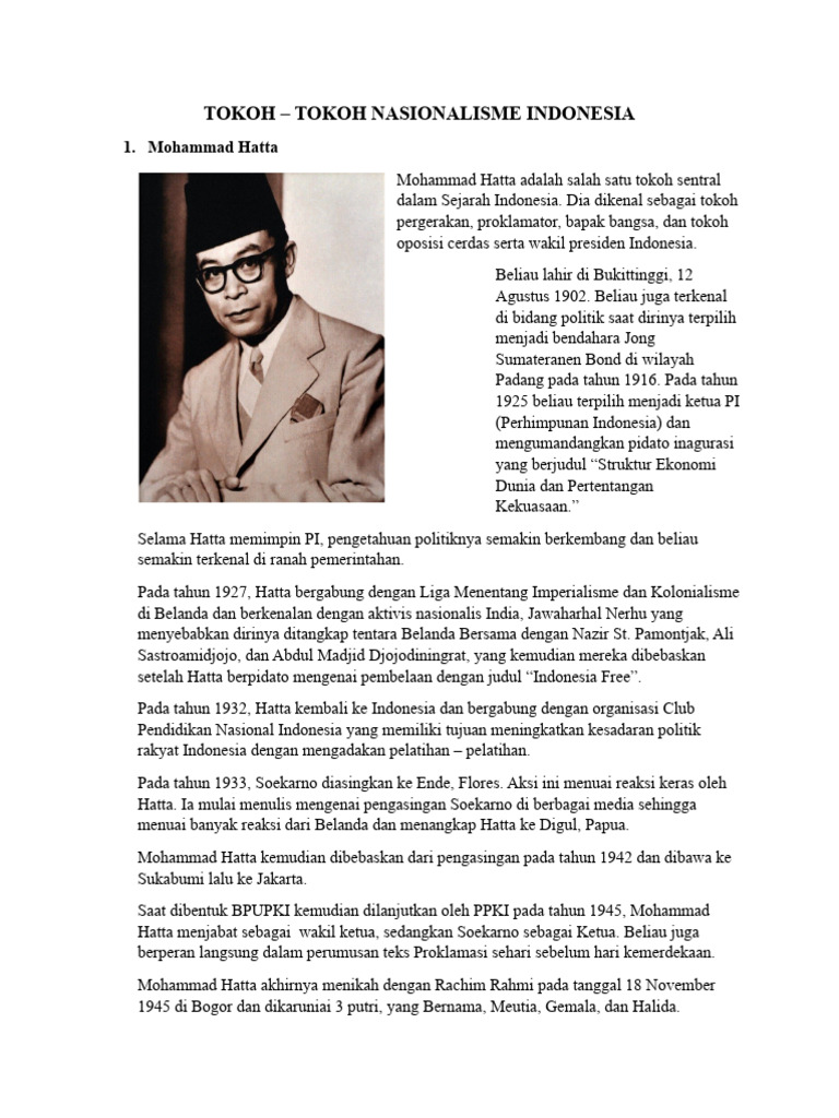 Tokoh Nasionalisme | PDF