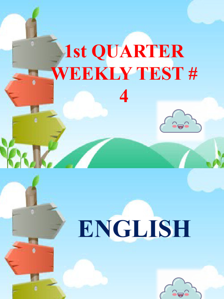 1st Quarter Weekly Test Week 4 | PDF