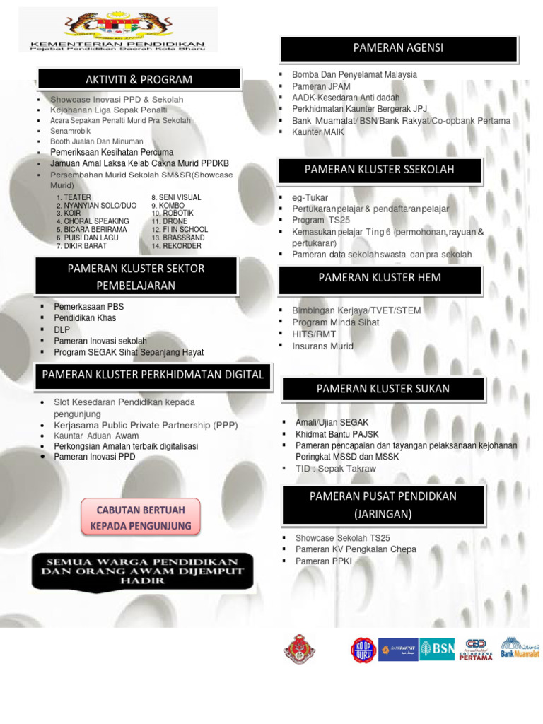 Pamplet Hari Terbuka PPD Kota Bharu 2023 | PDF