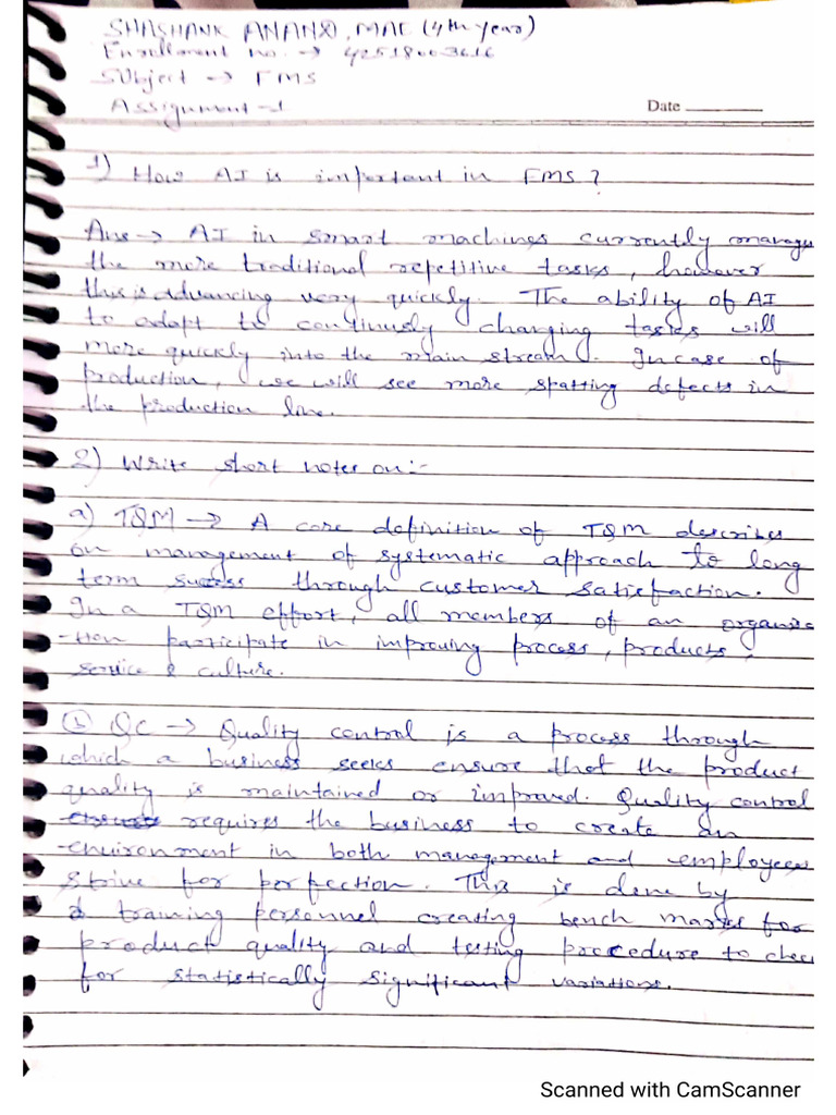 FMS Assignment | PDF