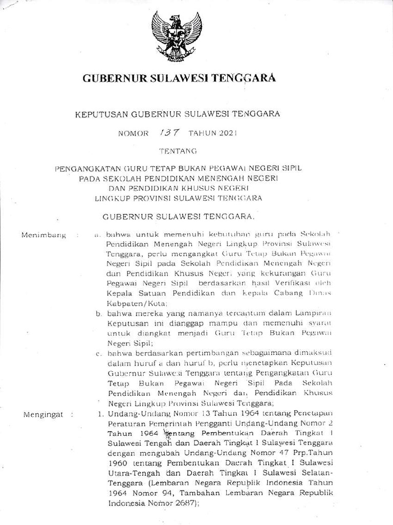 SK Gubernur 2021 | PDF