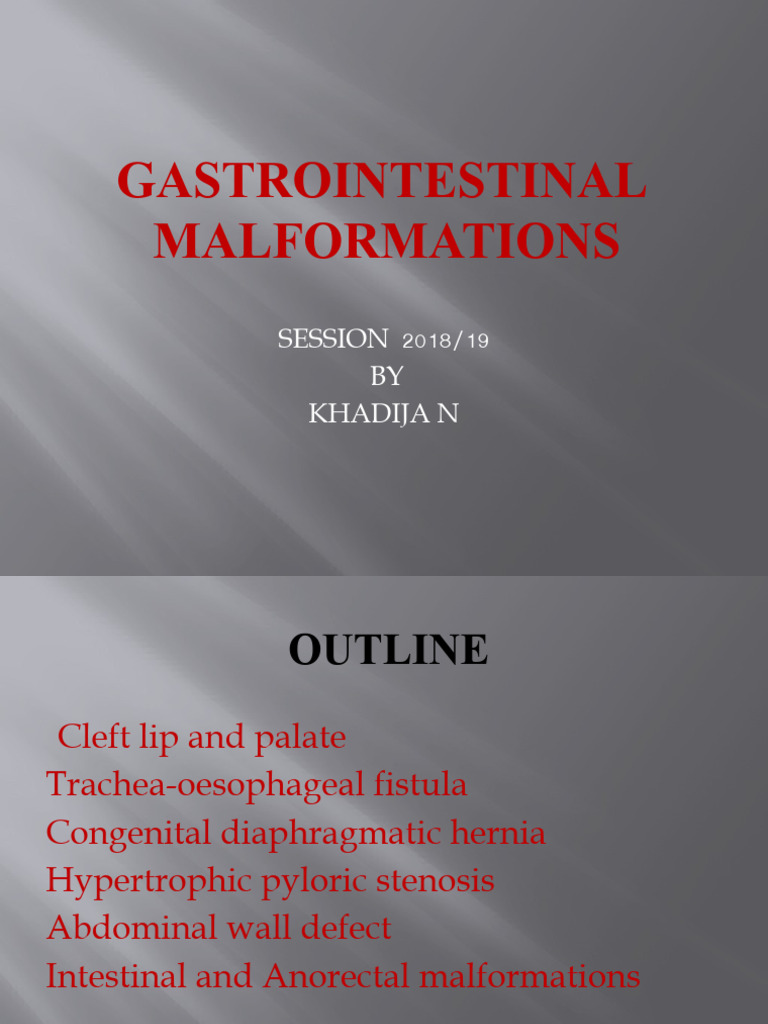 Gastrointestinal Malformations | PDF