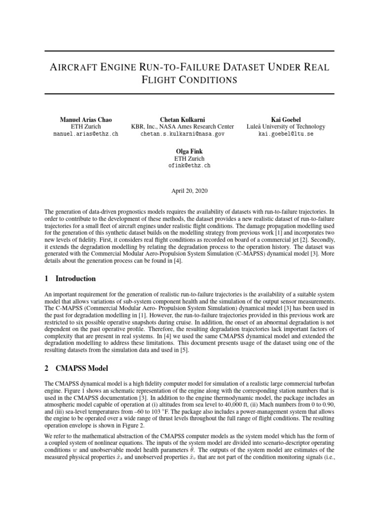 Aircraft Engine Failure Dataset | PDF | Technology & Engineering