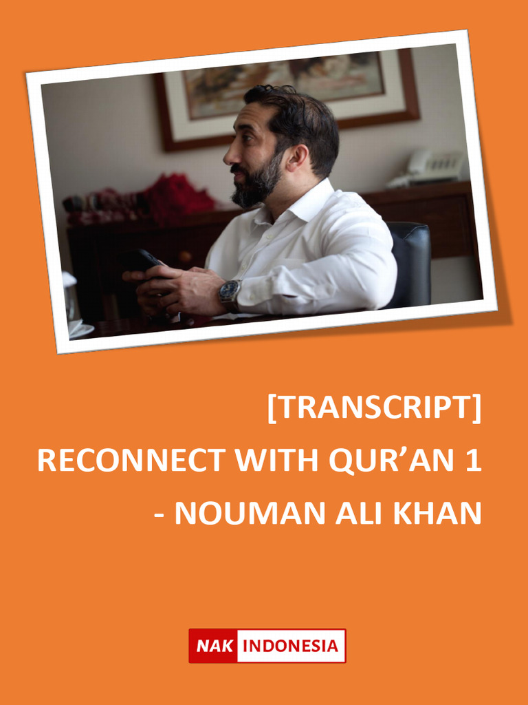 Reconnect With Quran 1 - Nouman Ali Khan | PDF