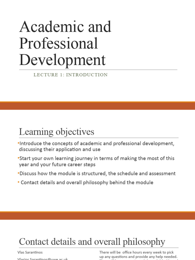 Academic & Professional Development L1 2023 | PDF | Learning | Critical ...