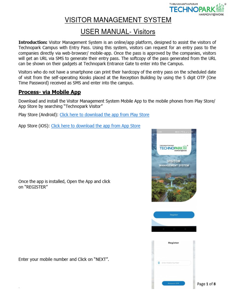 Visitor Management System User Guide | PDF | Mobile App | Google Play