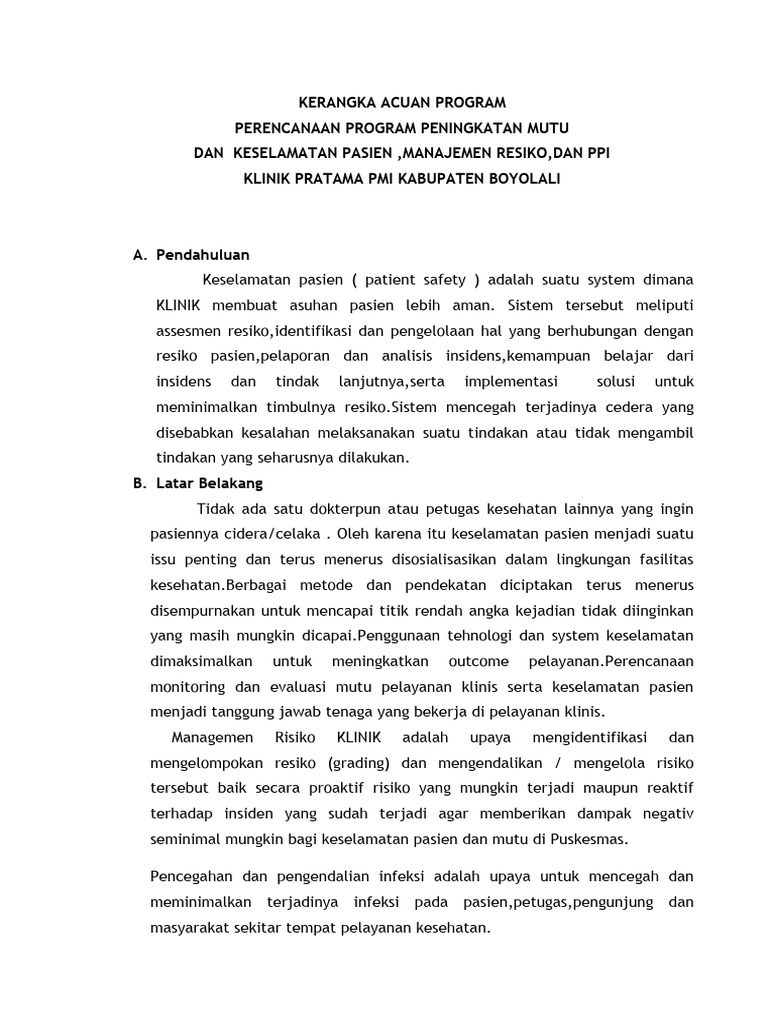 Kak Peningkatan Mutu | PDF