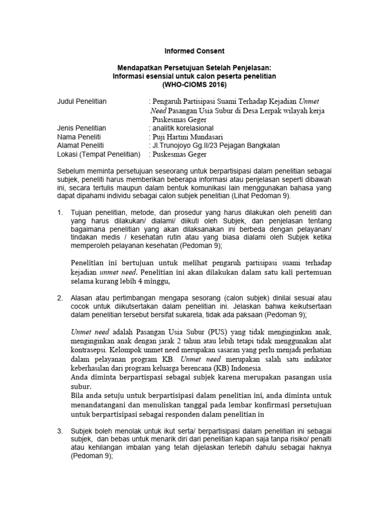 Form PSP Hartini | PDF