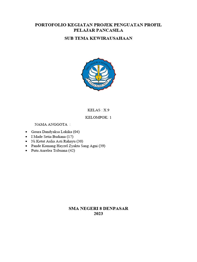 Cover P5 Kewirausahaan Salinan | PDF