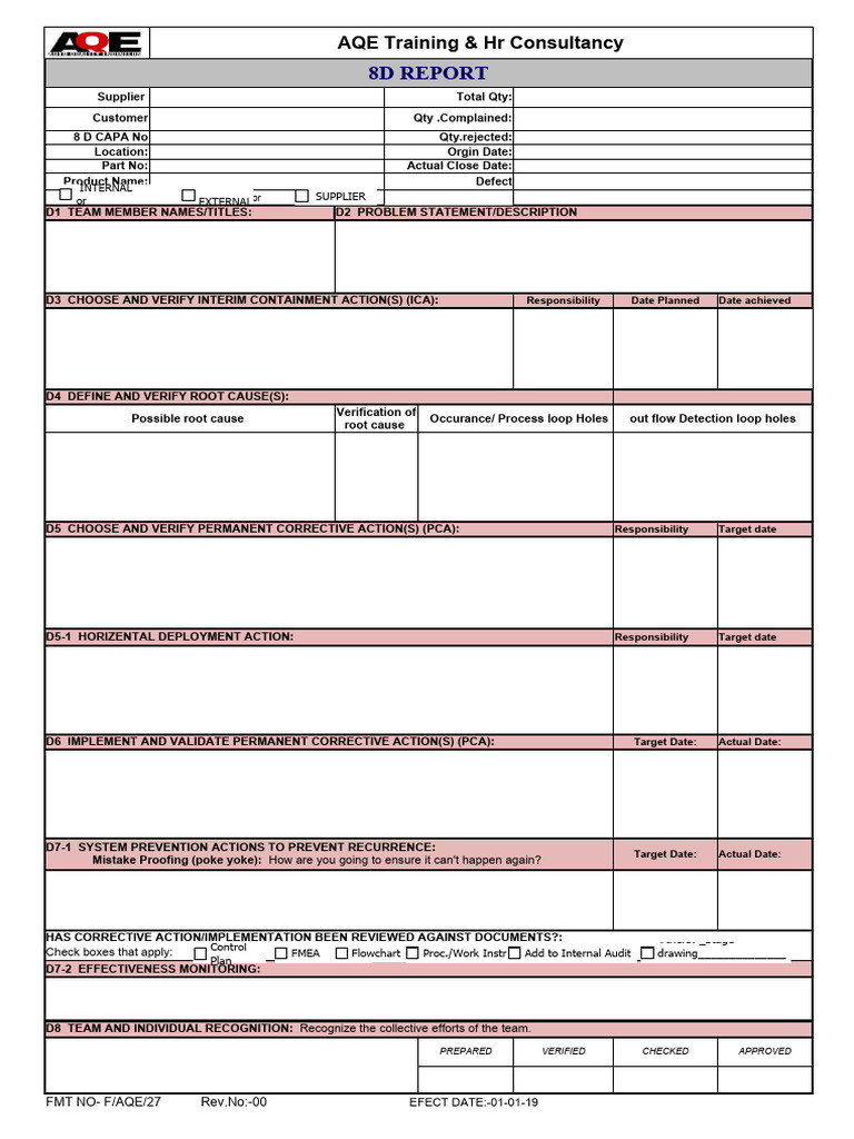 8d Formats For Practise | PDF