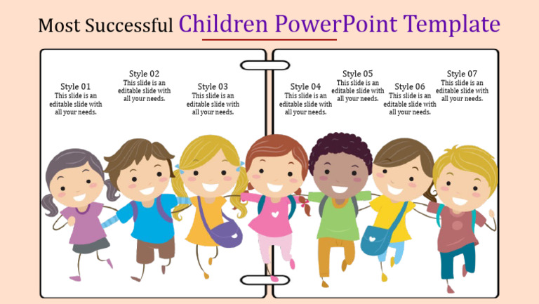 62262-Children Powerpoint Template-Most Successful Children Powerpoint ...