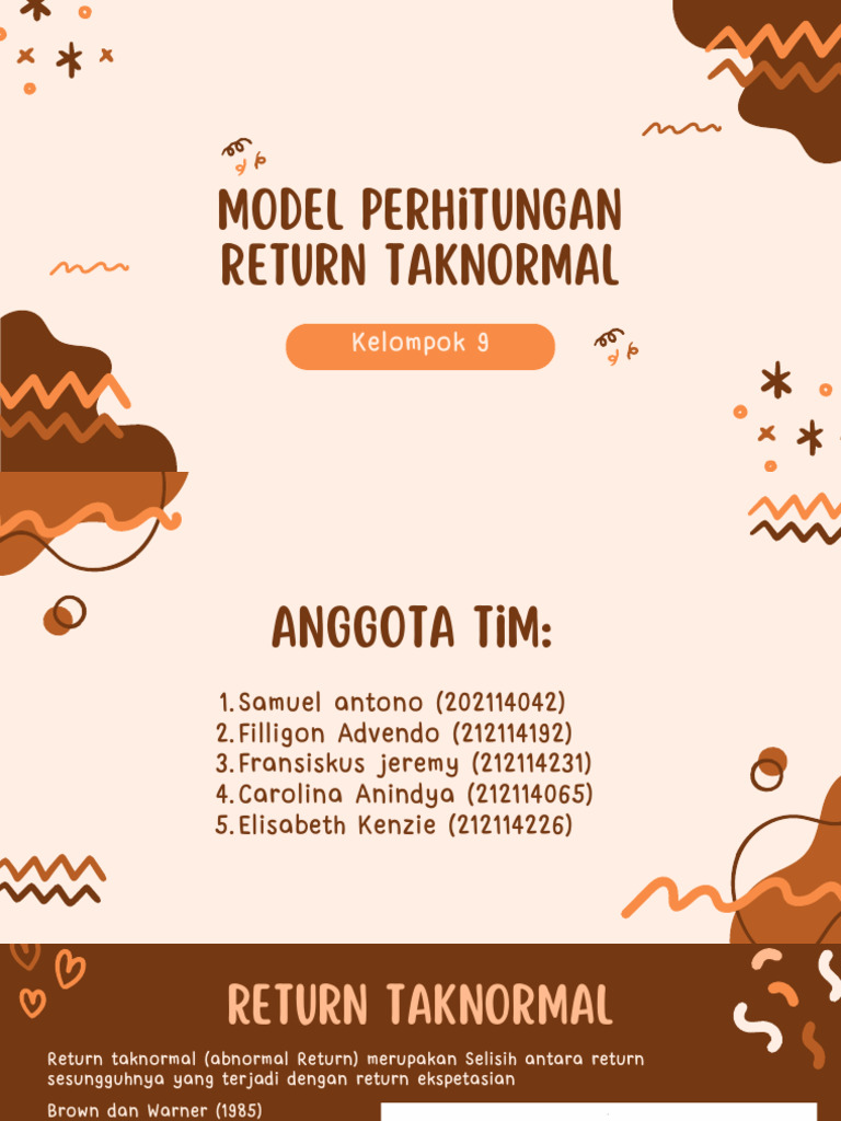 Kelompok 9 - Model Perhitungan Return Taknormal | PDF