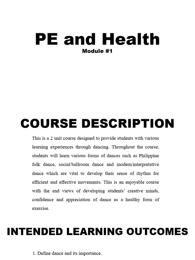 Pe 12 - Module 1 | PDF