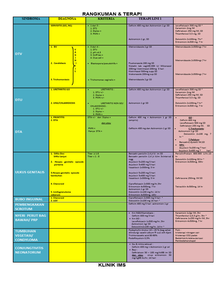 Panduan Terapi dan Diagnosa IMS | PDF