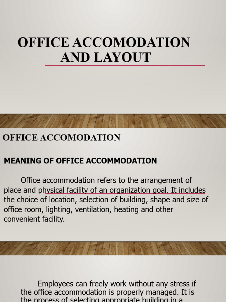 TOPIC 4 Office Accomodation and Layout | PDF | Employment | Ventilation (Architecture)