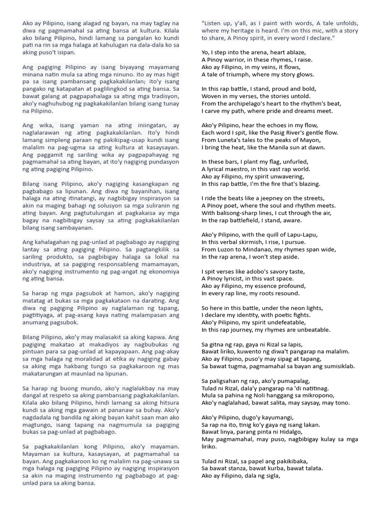 Ako Ay Pilipino Pdf