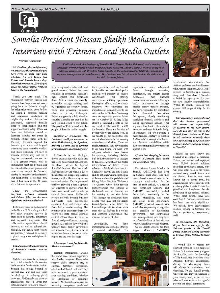 Somalia President Hassan Sheikh Mohamud | PDF