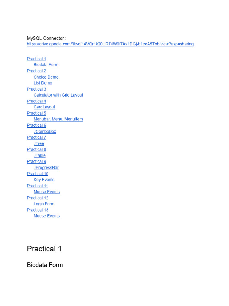 AJP Practicals 2023 | PDF