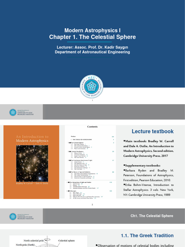 Ch1 - Celestial Sphere | PDF