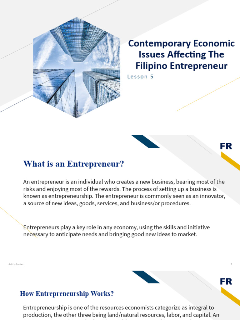 Lesson 5 Contemporary Economic Issues Affecting The Filipino ...
