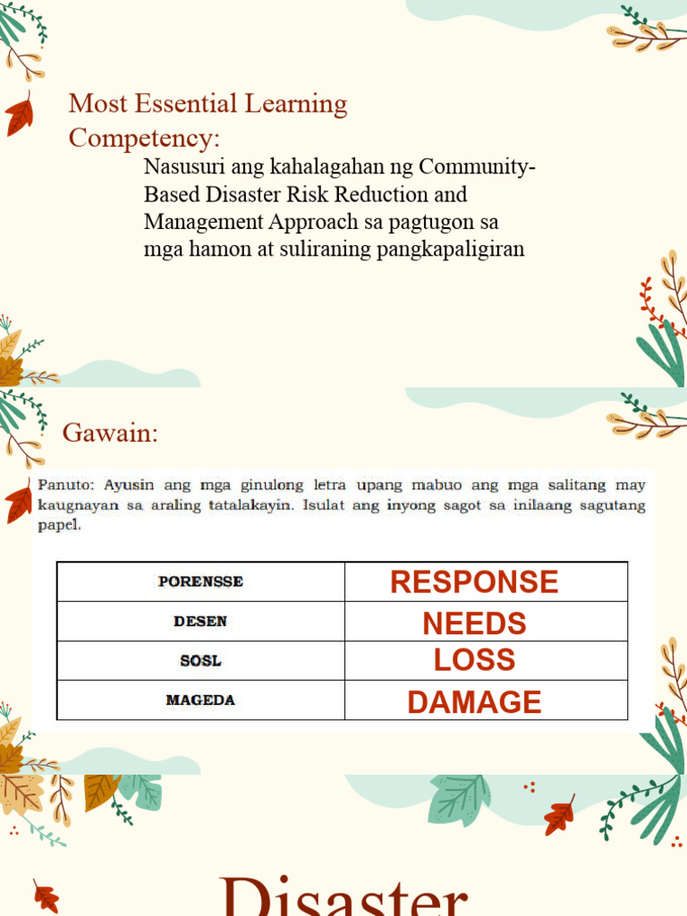 Disaster Response | PDF