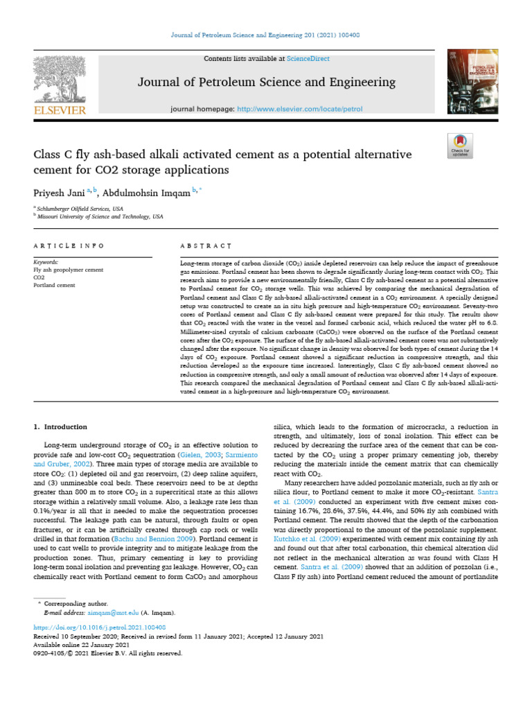 Q1+2021+Class C Fly Ash-Based Alkali Activated Cement As A Potential ...