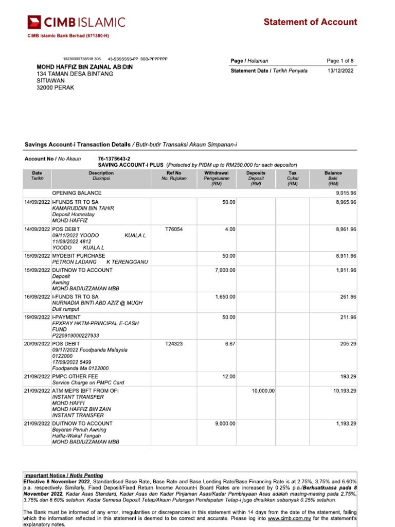 Borang Penamatan 2022 KOBETA V2 - CIMB | PDF