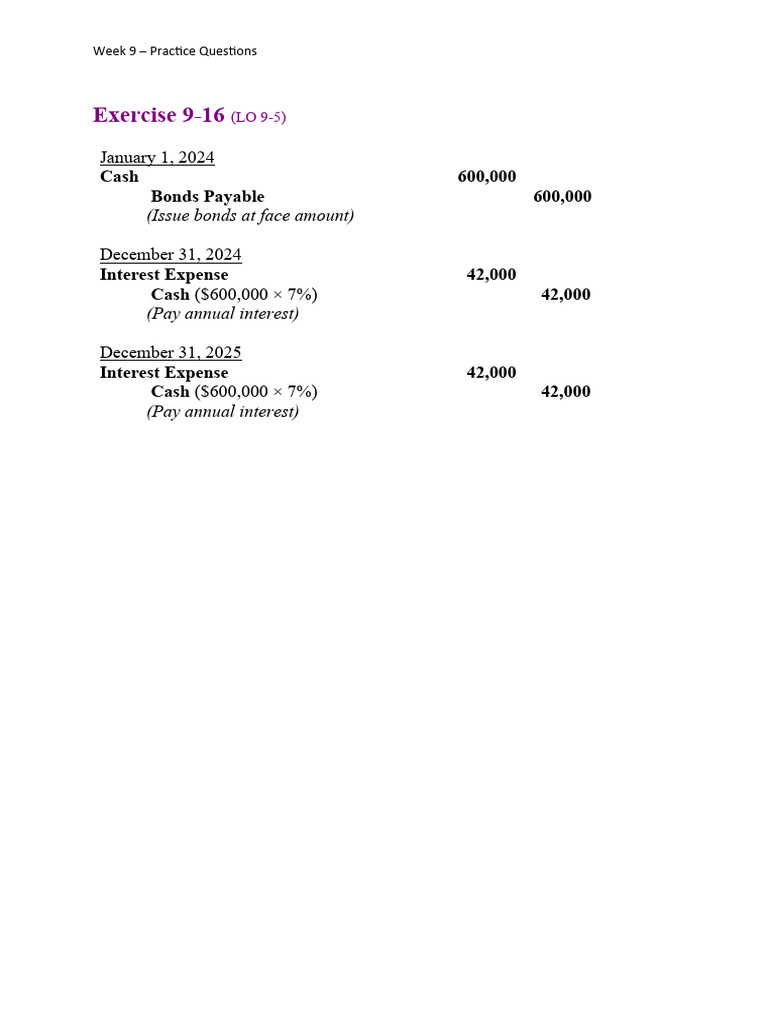 Bond Accounting Practice Questions | PDF | Finance & Money Management ...