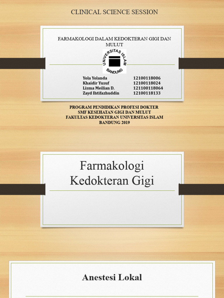 Farmakologi Kedokteran Gigi | PDF