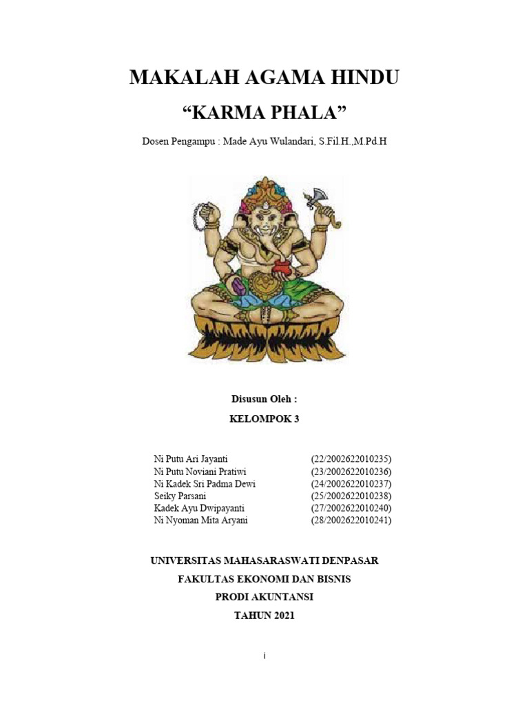 Sifat dan Jenis Karma Phala dalam Hindu | PDF | Karier & Perkembangan | Kajian Bahasa Asing