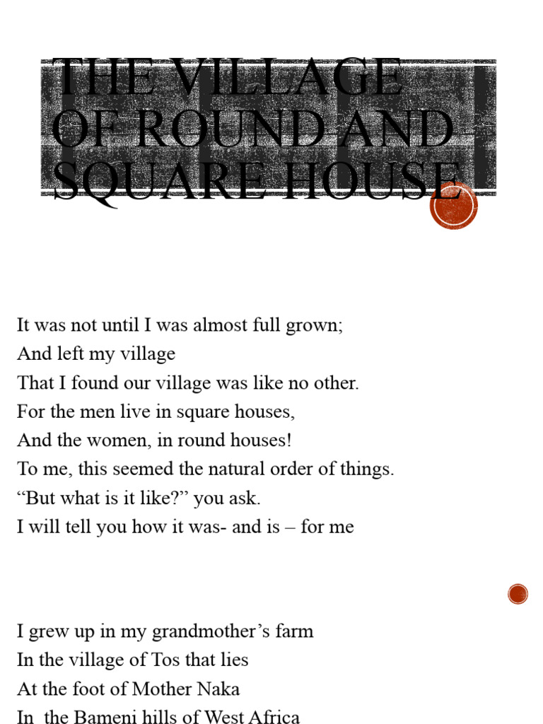 The Village of Round and Square House | PDF | Poetry | Art