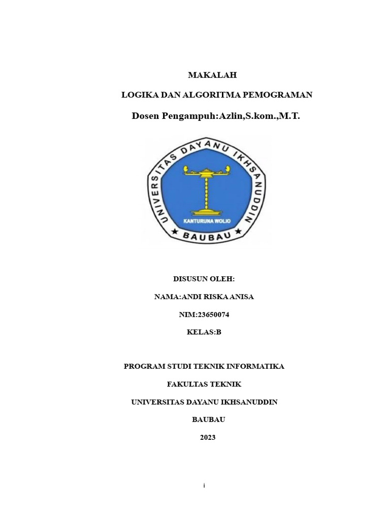Andi Riska Anisa Nim23650074 Pdf