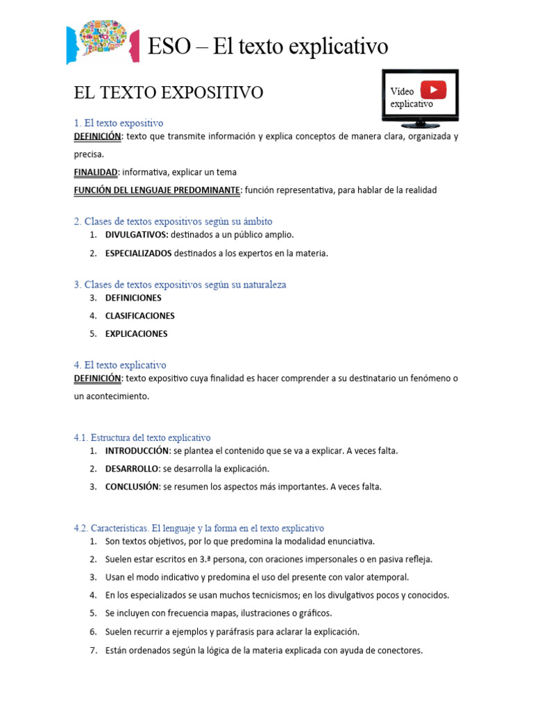 El Texto Explicativo | PDF