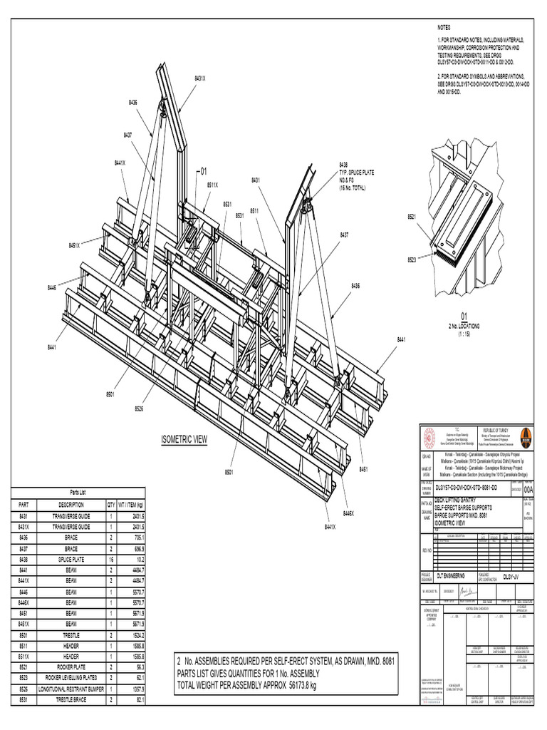 Barge Support Construction Drawings | PDF