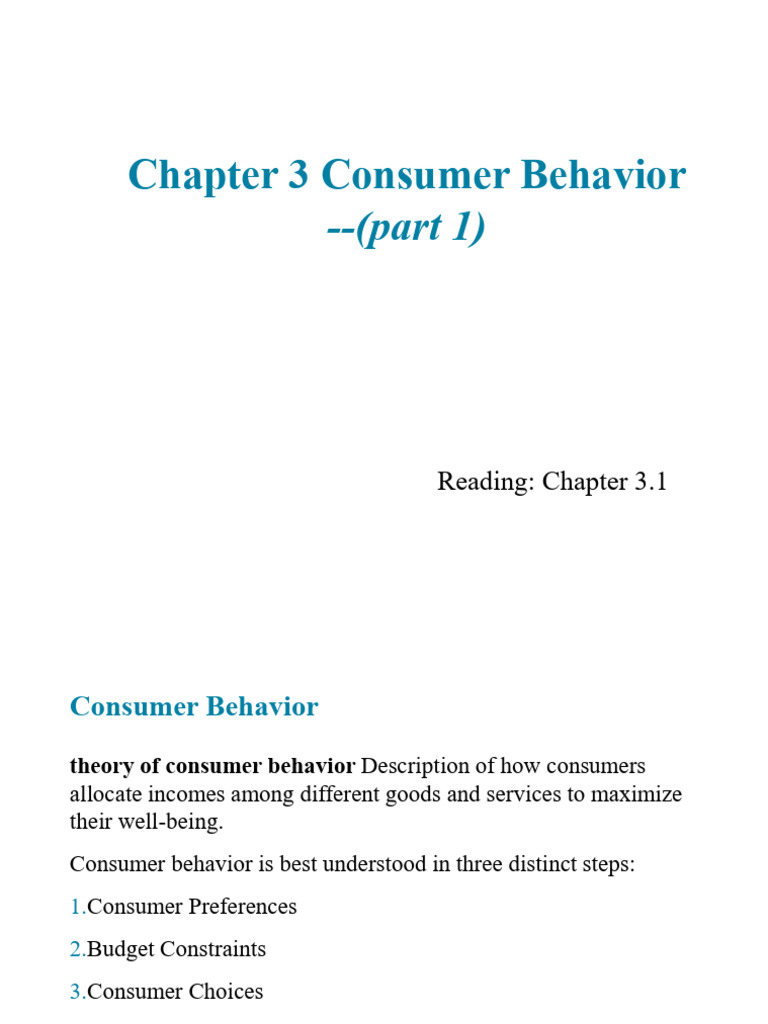 Ch3 Part1 ECON2210 | PDF