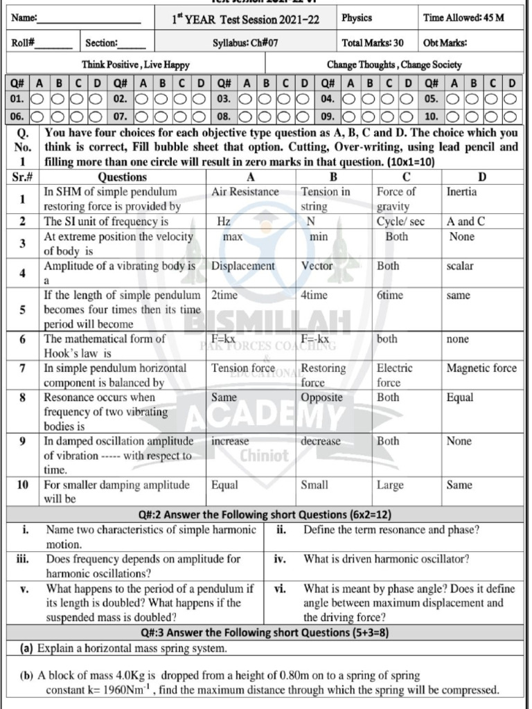 Physics 11TH Chap7 | PDF
