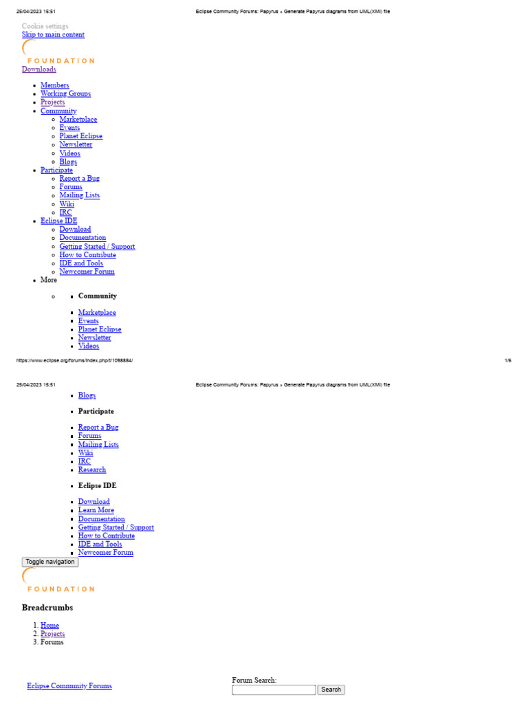 Eclipse Community Forums Papyrus Generate Papyrus Diagrams From Uml Xmi File Pdf