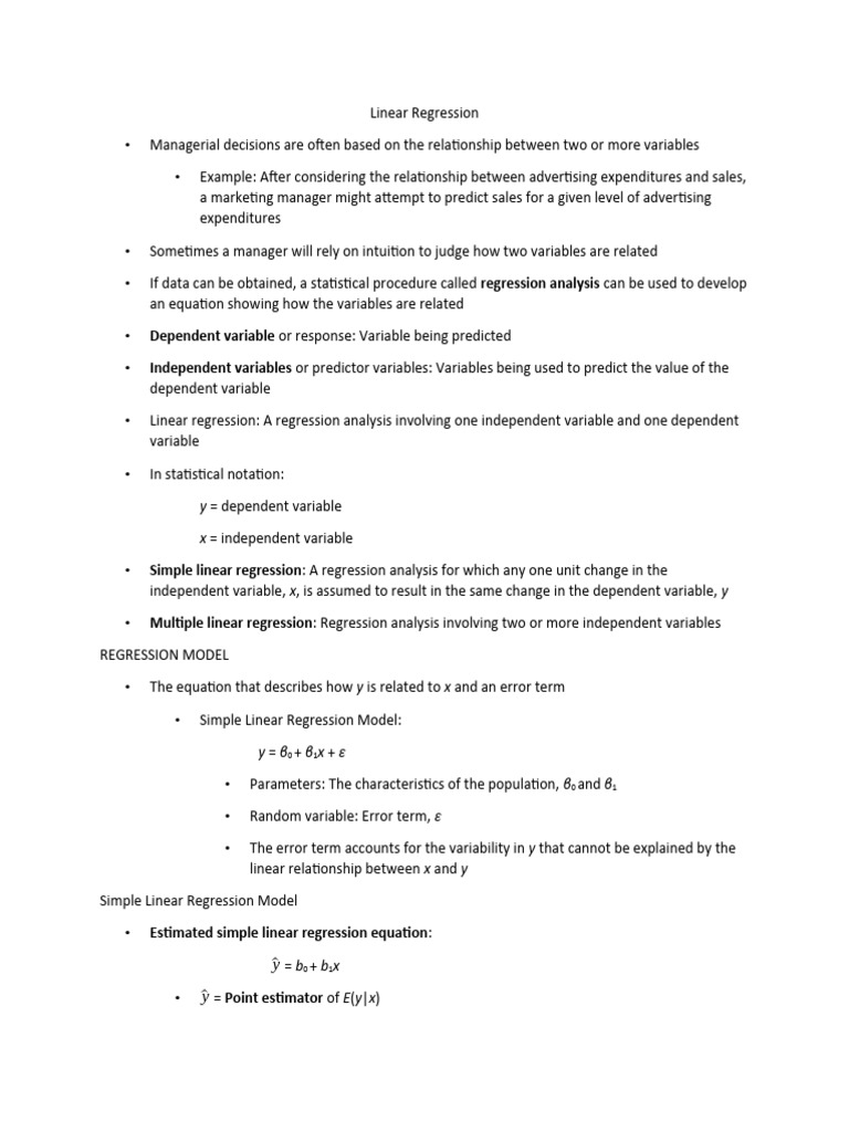 Chapter 7 Linear Regression Pdf
