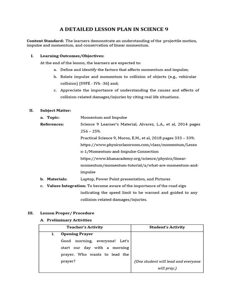 Momentum and Impulse | PDF