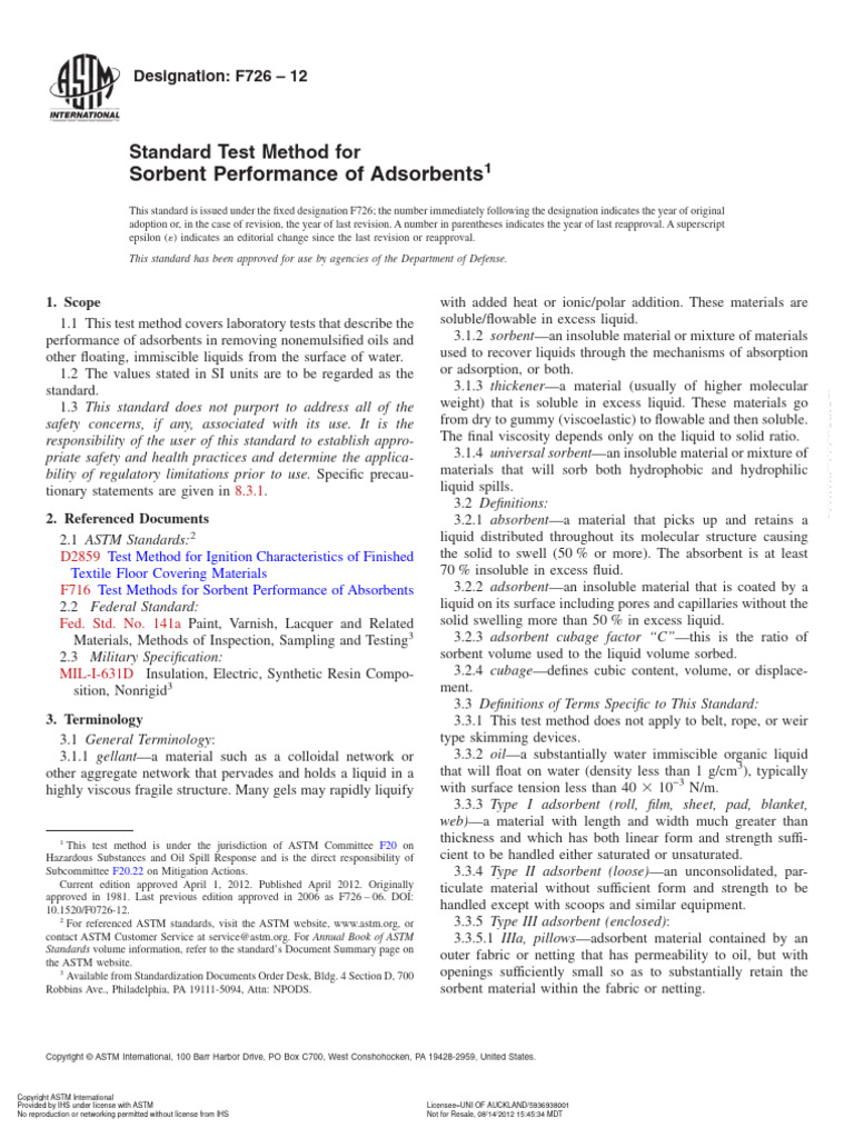Astm F726 - 12 | PDF
