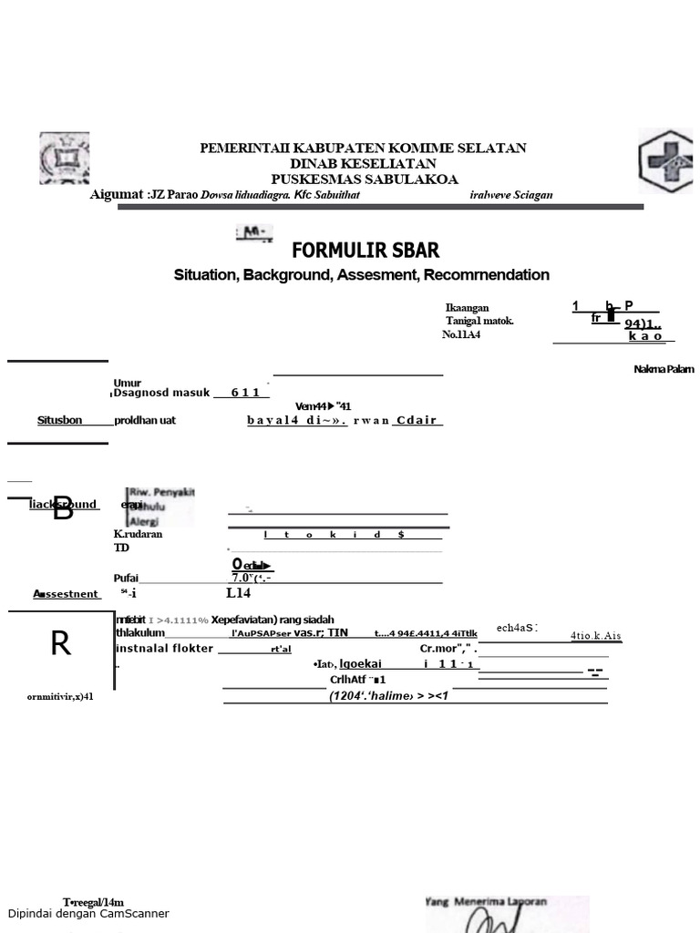 5.3.2.EP.c BUKTI SBAR YANG TERCATAT DALAM FORMULIR SBAR | PDF