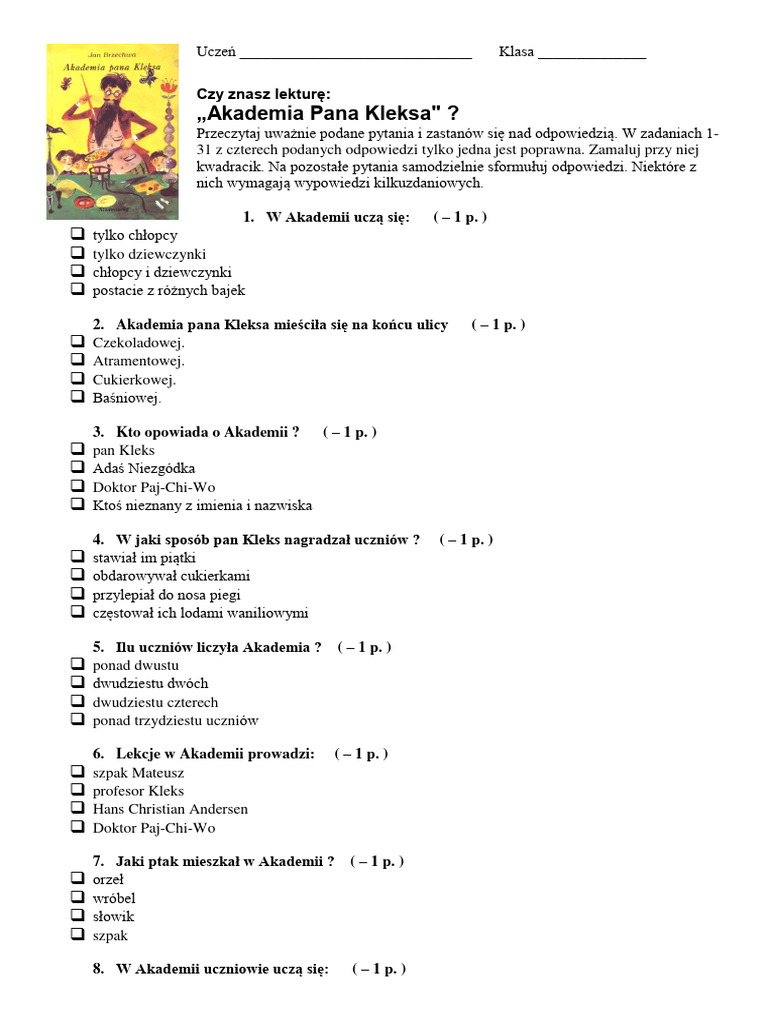 Akademia Pana Kleksa A | PDF