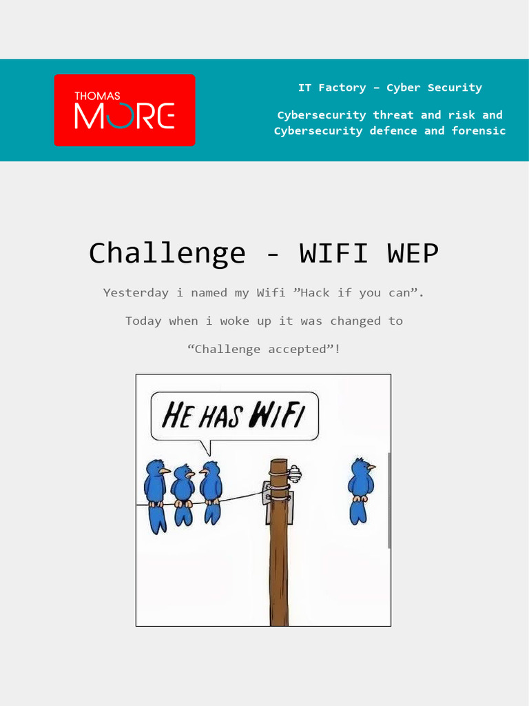 Challenge - WIFI WEP | PDF Challenge - WIFI WEP | PDF