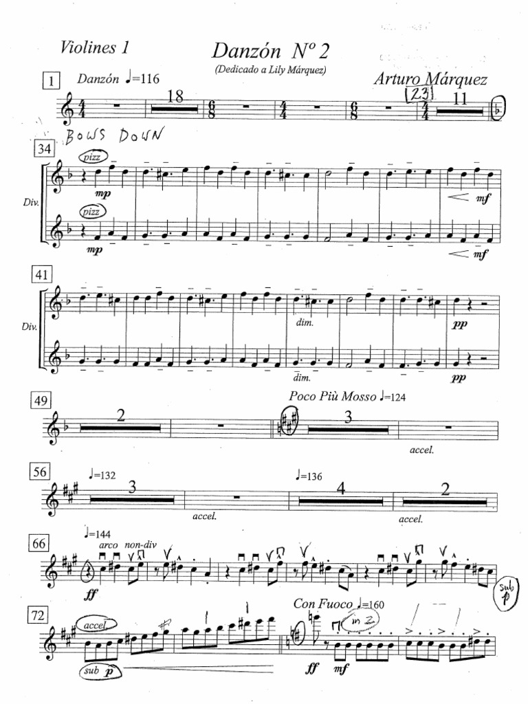 Violin I Danzon | PDF