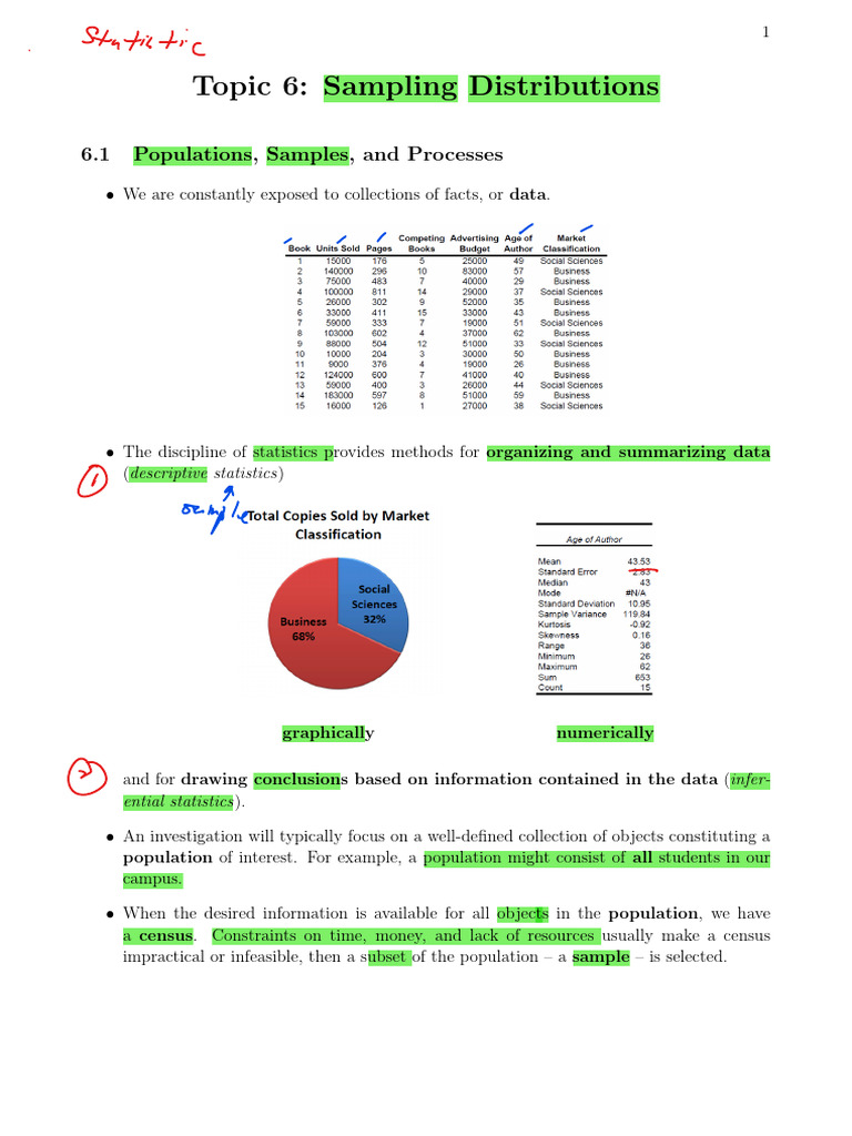 Understanding Sampling Distributions | PDF | Teaching Methods & Materials