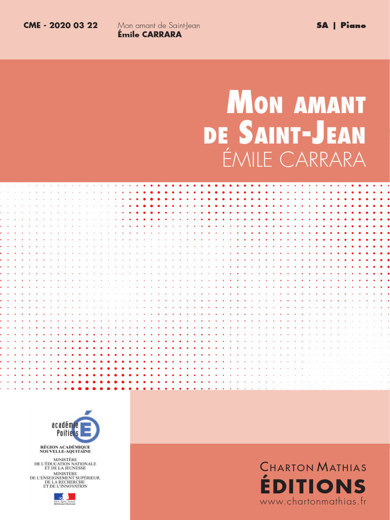 Mon Amant de Saint-Jean - Partition Complelte | PDF