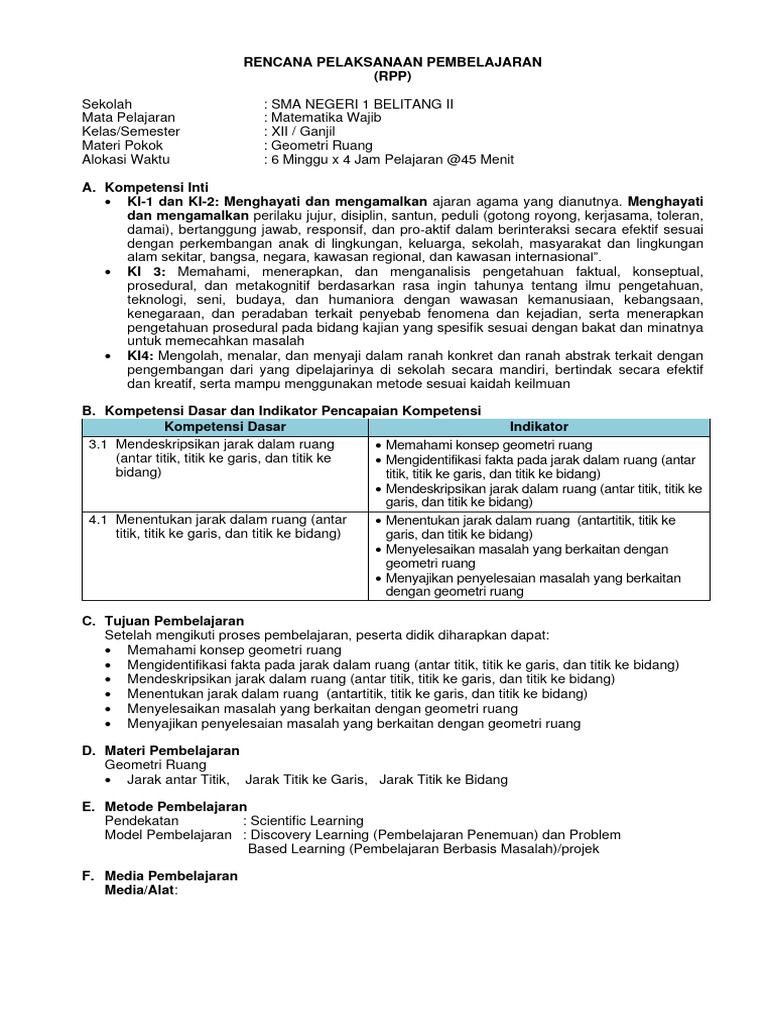 RPP Dimensi Tiga Heri.p | PDF | Karier & Perkembangan