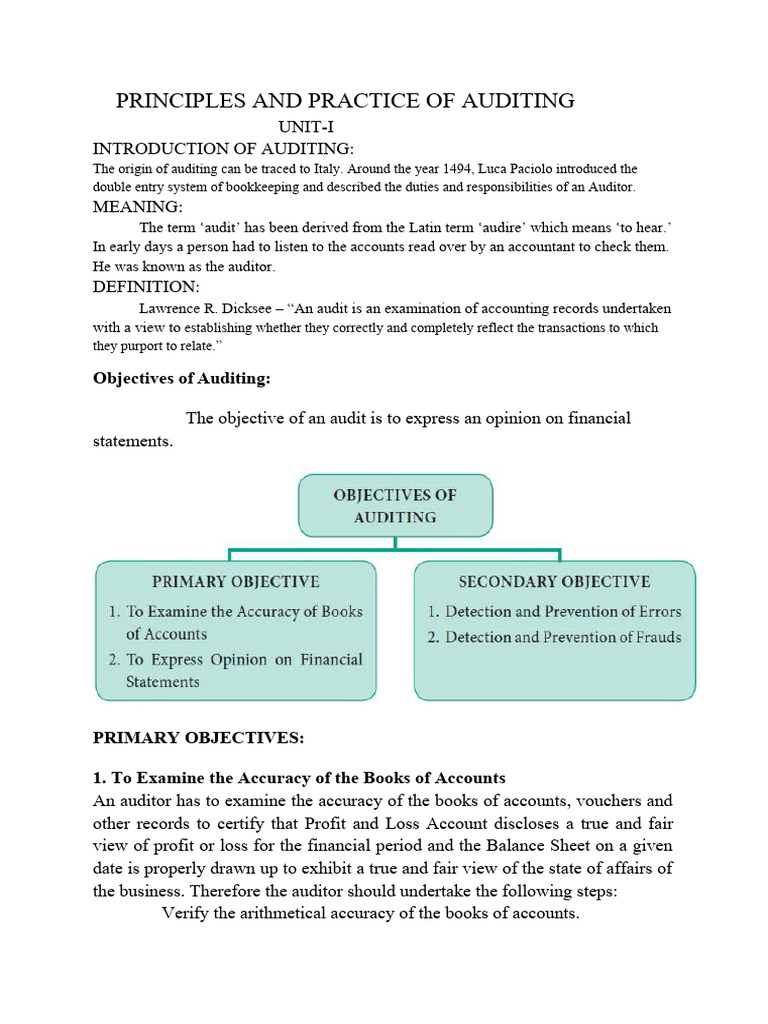 Principles and Practice of Auditing | PDF | Audit | Financial Audit