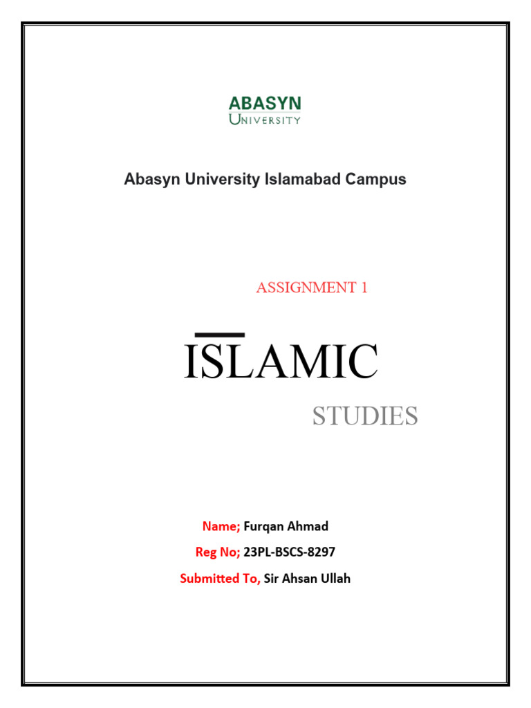 Assignment Islamic Studies | PDF
