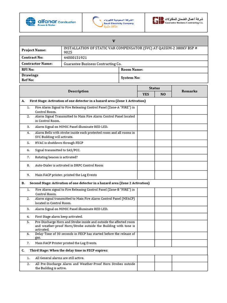 Fire Alarm System Activation Procedures | PDF | Safety | Electrical ...